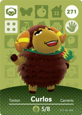 Curlos Animal Crossing Amiibo Card - Animal Crossing Cards - Series 3 ...