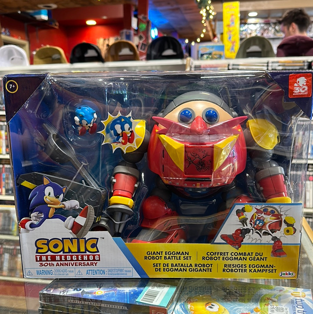 Jakks Sonic the Hedgehog Giant Eggman Robot Figure Battle Set Toy ...