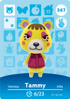 Tammy Animal Crossing Amiibo Card - Animal Crossing Cards - Series 4 ...